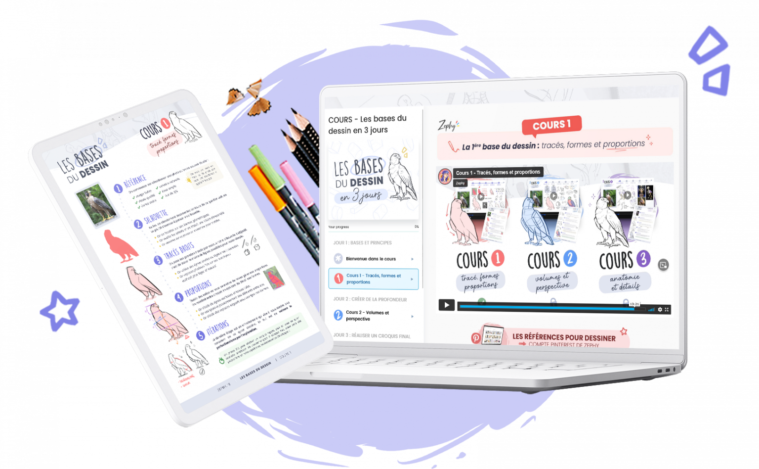 Le cours de dessin gratuit - Zephy